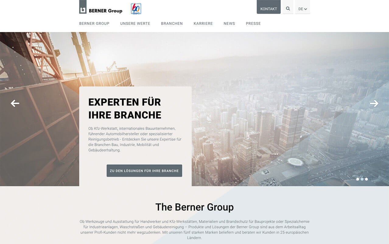Berner Group | Corporate Website | SUNZINET