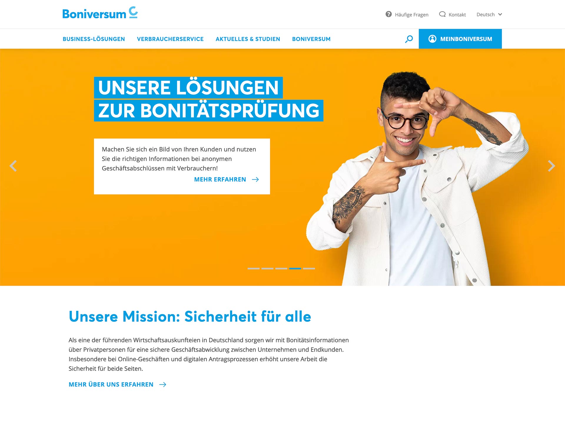Boniversum | Website Relaunch | SUNZINET